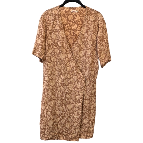 Faherty | Dresses | Fahertyashley Linen Bronze Riviera Floral Print ...